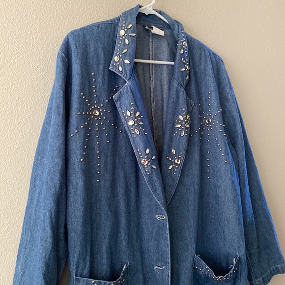 Jackets & Coats | Bedazzled Cowgirl Denim Blazer | Poshmark